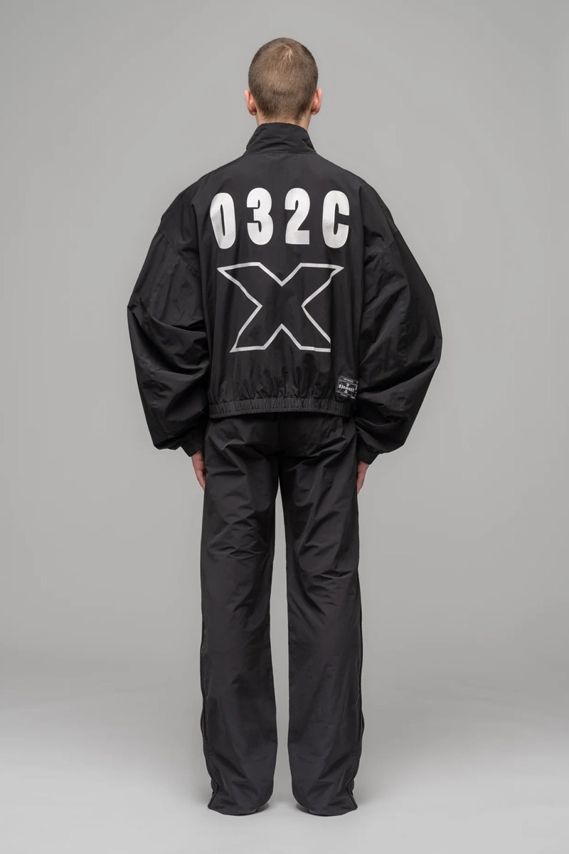 032C "Banana Sleeve" Tracksuit Jacket - Washed Black | Reede