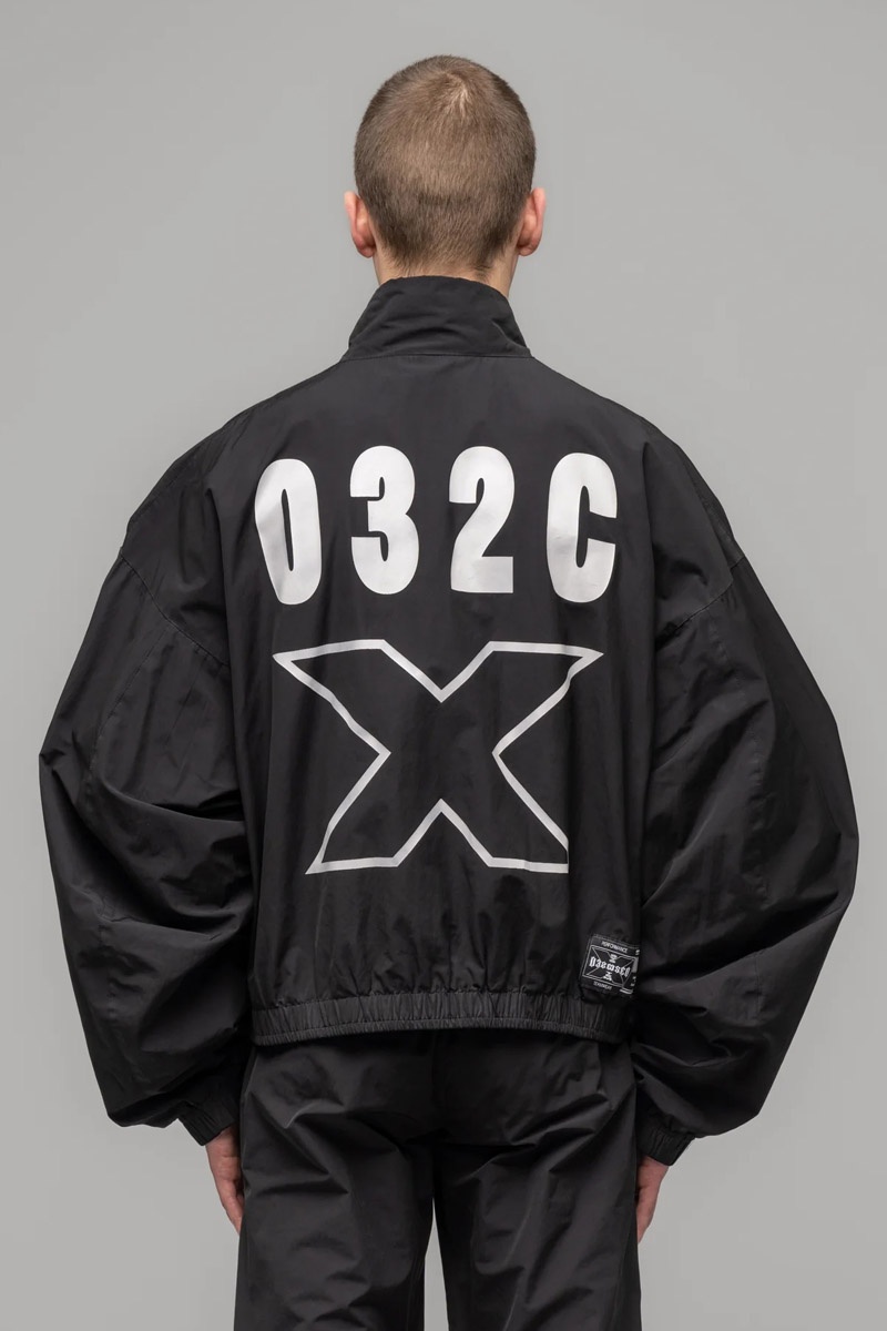 032C "Banana Sleeve" Tracksuit Jacket - Washed Black | Reede