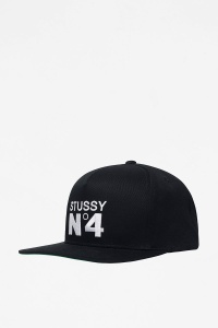 Stussy No. 4 Point Crown Cap - Black | Reede